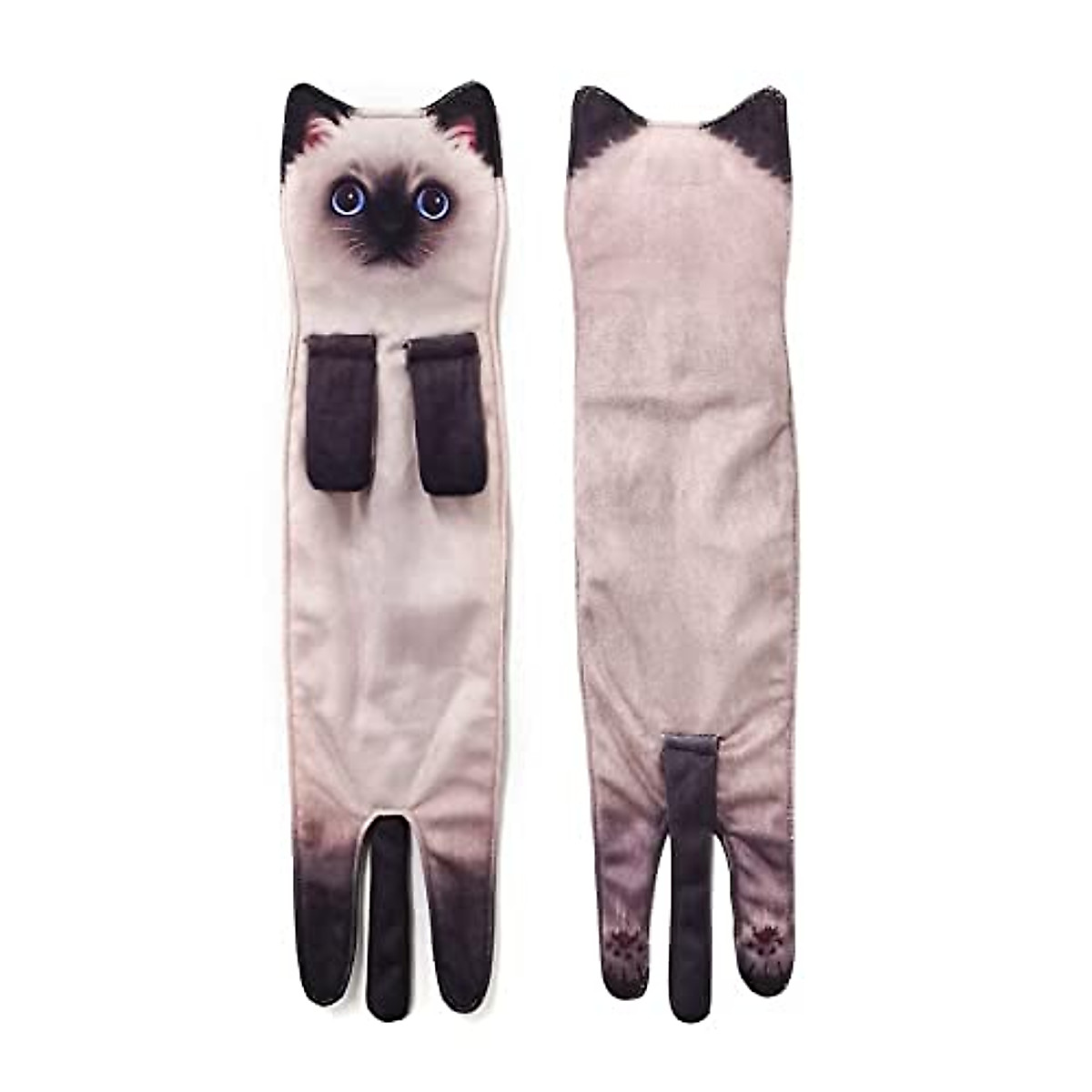 Infaccial Cat Hand Towels for Bathroom Kitchen-Cute Cat Hanging Towel Decorative Animal Washcloths Face Towels Cat Decor-Funny Housewarming Cat Gifts for Cat Lovers (Siamese Cat)
