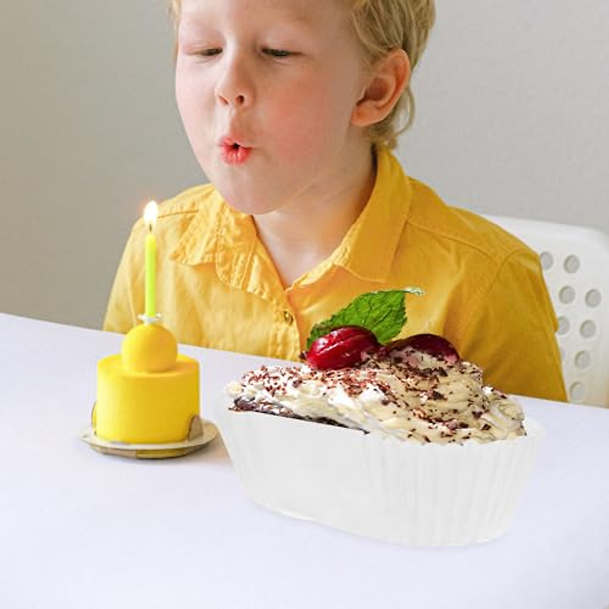 Angoily Wedding Cupcake Cups 1000PCS Paper Cupcake Baking Cups Oval Mini Cupcake Liners for Baking Muffins, Cupcakes or Mini Snacks, Mini Loaf Liners for Baking ( White ) Baking Cups