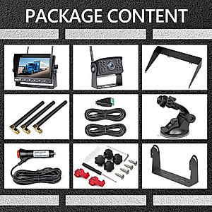 VASTEND 7 Inch RV Backup Camera Wireless, HD 1080P DVR Backup Camera High-Speed Rear View Observation System Stable Signals for RVs, Trucks, Trailers, IP69 Waterproof IR Night Vision