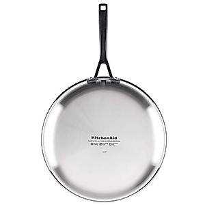 KitchenAid 5-Ply Clad Polished Stainless Steel Fry Pan/Skillet, 12.25 Inch