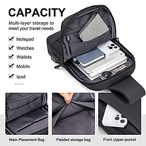 ecosmile Messenger Bag Sling Bag Crossbody Shoulder Bag for Men Women Travel Work Satchel Bags