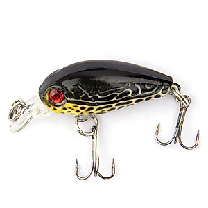 Crankbaits Fishing Lures Baits，Mini Fishing Lure Swimbaits Micro Crank Baits Topwater Lures for Freshwater Saltwater Bluegill Pumpkinseeds Trout Perch with Tackle Boxes (M01)