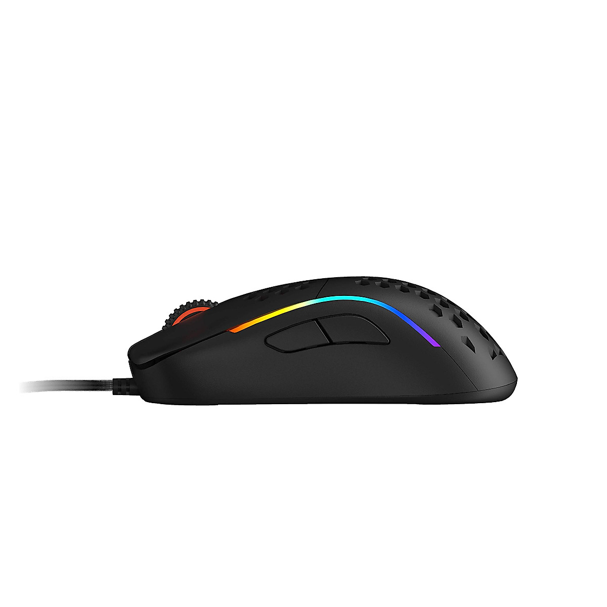 HK Gaming NAOS M Ultra Lightweight Honeycomb Shell Ambidextrous Wired RGB Gaming Mouse 12 000 cpi - 7 Buttons - 59 g (Naos-M, Black)