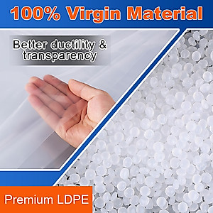 PROMORE 9x12 Ft 1-Mil Clear Plastic Drop Cloth - Thickened Painter's Sheet for Painting, Furniture, Walls, and Floor Protection (108 Sq Ft)