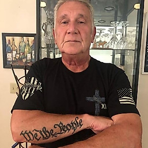 Warrior 12 Faith Over Fear T-Shirt, Christian Shirts for Men, God Shirts for Men, Military, Patriotic, Apparel - Black, Medium