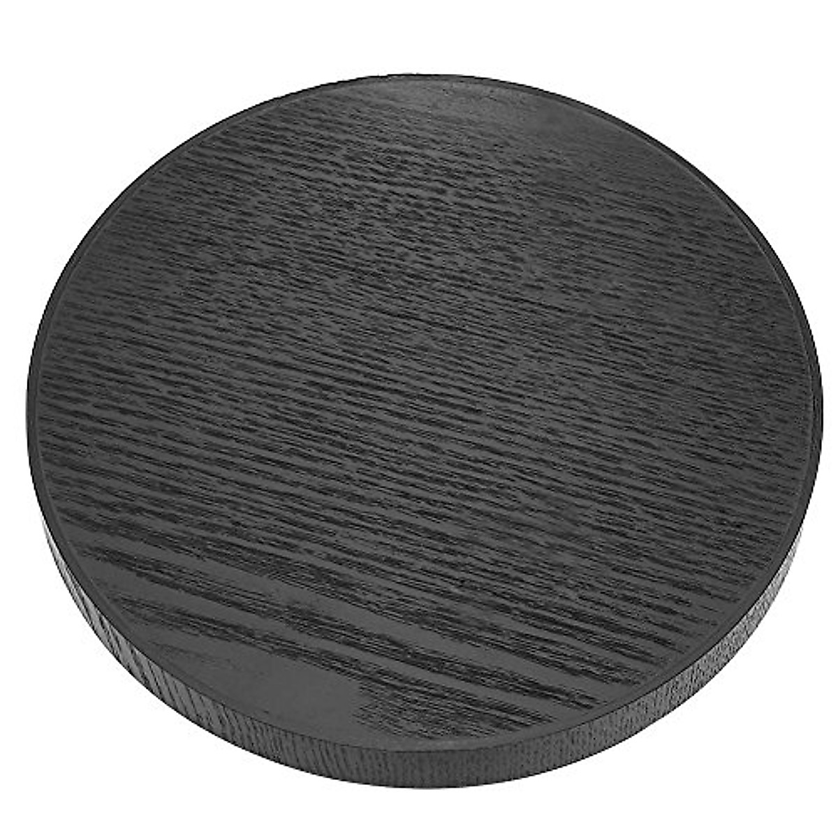 Black Wood Serving Tray, Round Shape Solid Wood Serving Tray Plate Bar Cafe Restaurant Trays(21cm)