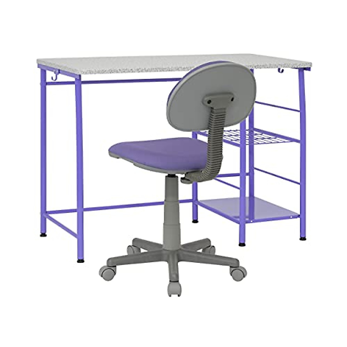 Calico Designs Study Zone II Student Desk and Task Chair 2 Piece Set, Purple