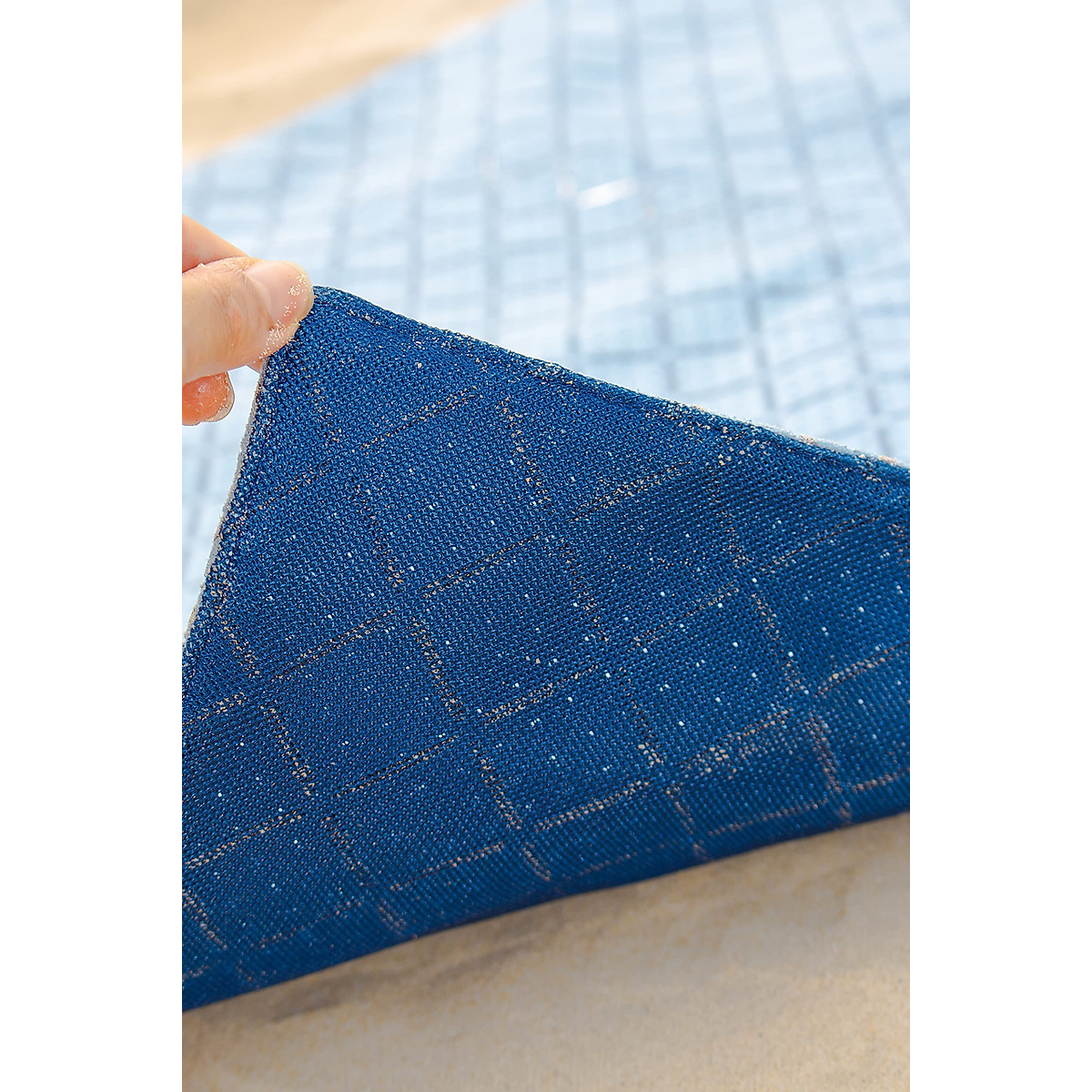 CGEAR Outdoor Travel Yoga Mat | Machine Washable Non-Slip Foldable & Portable Compact Workout Mat | Place on Yoga Mat | Exercise Mats - Folding Lightweight Yoga Mat for Women w strap 72" x 25"