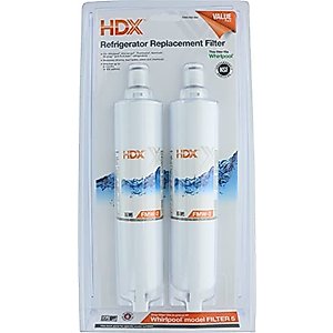 HDX FMW-2 Replacement Water Filter / Purifier for Whirlpool Refrigerators (2 Pack)
