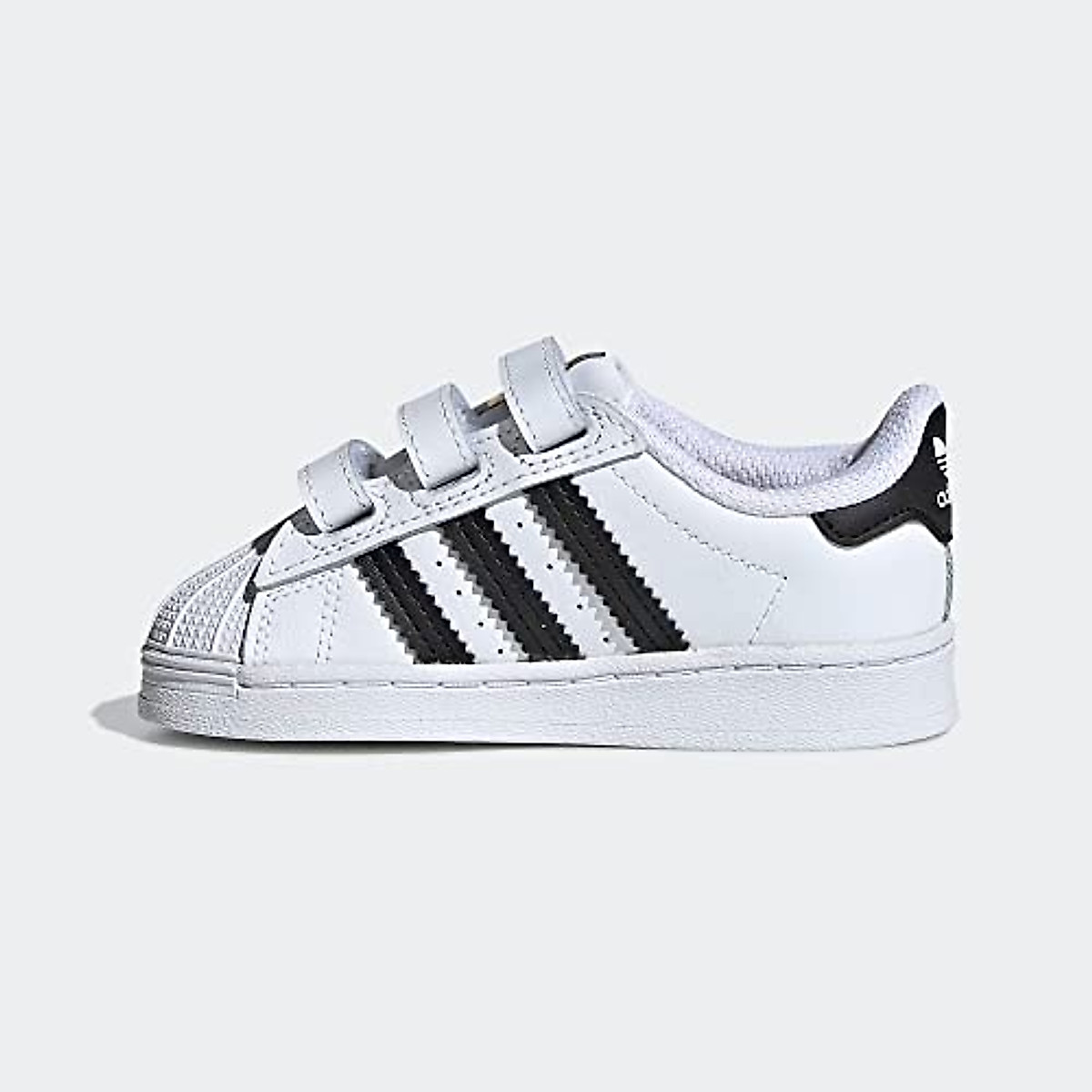 adidas Originals unisex child Superstar Cloudfoam Sneaker, White/Black/White, 7 Toddler US