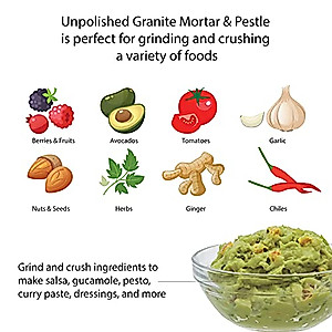 Vasconia 4-Cup Granite Molcajete Mortar and Pestle, Gray