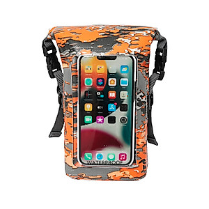 geckobrands Waterproof Phone Tote Dry Bag Waterproof Case, Ember geckoflage - Works with Samsung Galaxy, iPhone, Google