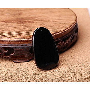 Ksitigarbha Natural Obsidian Amulet Pendants