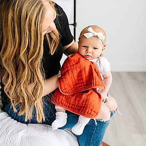 Natemia Muslin Burp Cloths for Baby Boys and Girls - Super Absorbent Baby Burp Cloths, Viscose Derived from Bamboo Cotton Baby Washcloths, 3-Pack Neutral Burp Cloths for Newborn, 21" x 11"