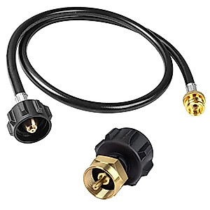 GASPRO Propane Refill Adapter, and 4FT Propane Hose Adapter 1lb to 20lb, Connect 5-40lb Tank to 1lb Portable Appliance