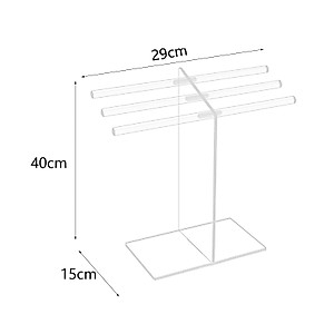JISADER Hand Towel Holder, Bathroom Towel Rack,Acrylic, Bath Towel Bar Stand, Countertop Towel Stand