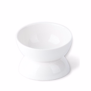 ABRUTY Cat Water Bowl, 16 OZ Ceramic Elevated Cat Dish, 15° Tilted and Raised Pet Food Bowl, Anti Vomiting Protect Pets' Spines and Whisker Fatigue