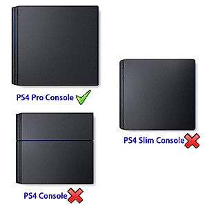 eXtremeRate Black Horizontal Dust Cover for PS4 Pro Console, Soft Neat Lining Dust Guard for PS4 Pro Console, Anti Scratch Waterproof Cover Protector Sleeve for PS4 Pro Console