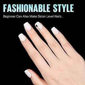 TOMICCA Extra Short Square Nail Tips, 150Pcs Acrylic Nail Tips, 15 Size Double Sided Matte Soft Gel Nail Tips, Nail Extension Tips for Beginner and Professional