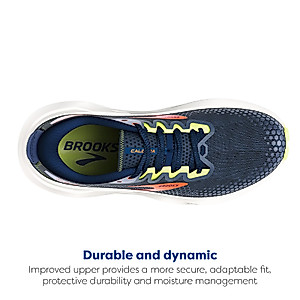 Brooks Men’s Caldera 6 Trail Running Shoe - Navy/Firecracker/Sharp Green - 9 Medium