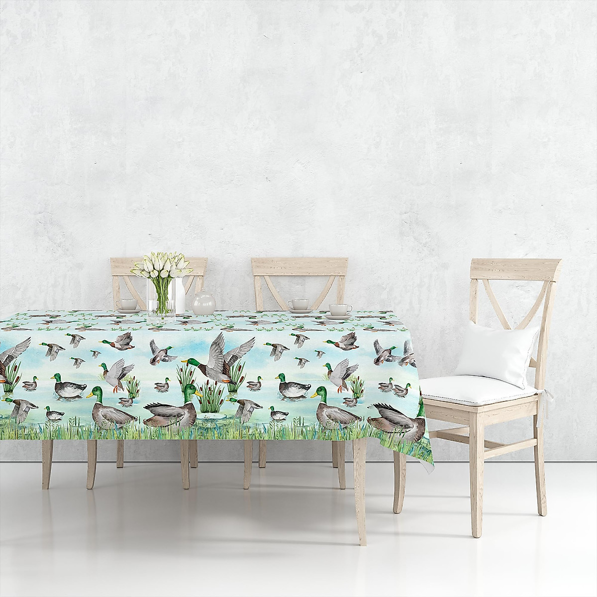 Mallard Duck Party Tablecloths One Lucky Duck Party Table Decorations Mallard Duck Theme 1st Birthday Decoration for Duck Hunting Birthday Party Decor Duck Hunter Baby Shower Supplies