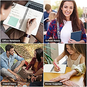 EUSOAR Spiral Lined Notebook, A5 6 packs 5.5"X8.3" 120 Pages Lined Travel Writing Notebooks Journal, Memo Notepad Sketchbook, Students College Office Business Subject Diary Ruled Book-3 Colors