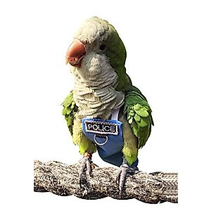Bird Clothes Parrot Diapers Bird Flight Suits, Reusable Waterproof Diapers pet Bird Supplies Poli(L)