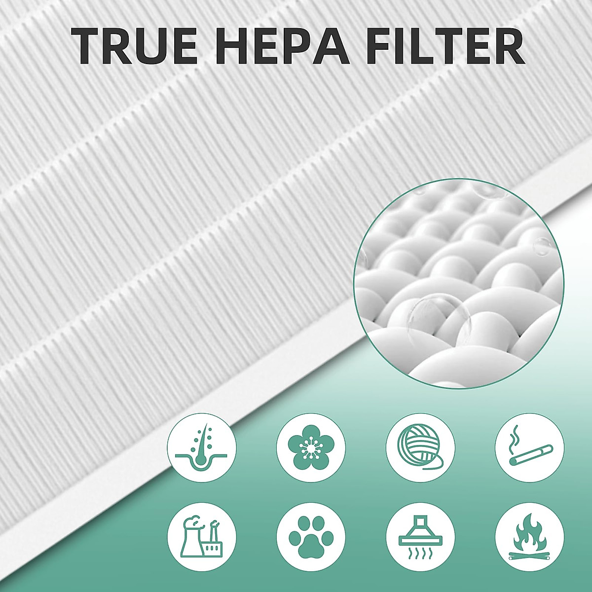 C535 Replacement Filter for Winix 115115 HEPA Replacement Filter A Plasmawave 5300 5300-2 6300 6300-2 5500 P300 AM90 Air Purifier(Pack of 4)