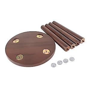 POCREATION Multi Purpose Child Stool, Household Wood Stools, Cute Small Bench, Child Pine Seat, DIY Furniture Stool, Step Stool, for Living Room Bathroom Bedroom Use(Round NutBrown)