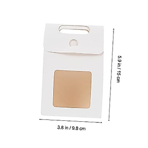 ULTECHNOVO 12pcs Cupcake Boxes Window Gift Bag Mini Muffin Mini Containers Clear Cake Box Small Baking Boxes Kraft Cupcake Holder Christmas Gift Bags Muffins Packaging Box Cake Container Box