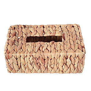 Vintiquewise Water Hyacinth Wicker Tissue Box Cover (Rectangle)