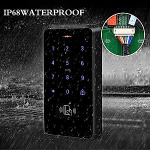LEXI 3000 Users Complete Set Waterproof Touch Panel RFID Keypad 125KHz Access Controller with Upgraded Electric Magnetic Lock and Power Supply, Complete Set for Door Entry Access Control