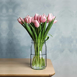 Ltzmcmy Mason Jars 32 oz,12 Pack Quart Mason Jars Wide Mouth With Lids,32oz Glass Canning Jars for Centerpieces,Food Storage,Meal Prep,Overnight Oats,Fermenting