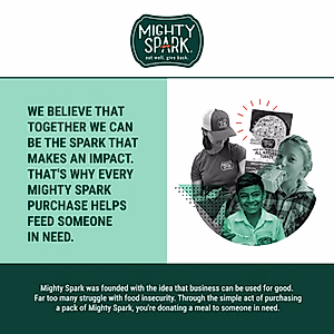 Mighty Spark Chicken Snack Sticks - Original Sea Salt & Pepper- 6g of Protein, No Antibiotics Ever, No Hormones Added, Gluten Free, Soy Free Meat Sticks - High Protein Keto Snacks, Weight Watchers Approved Snacks - 12 Count