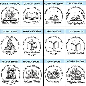 Butterfly Design, Monogram, Animals and Flowers. Custom Book Seal embossers Personalized Gift from The Library Book Belongs to Classroom