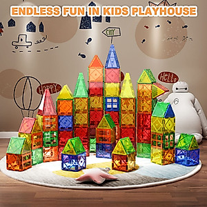 Magnet Toys for 3 Year Old Boys and Girls Magnetic Tiles Building Blocks STEM Learning Toys Sensory Montessori Toys for Toddlers Kids