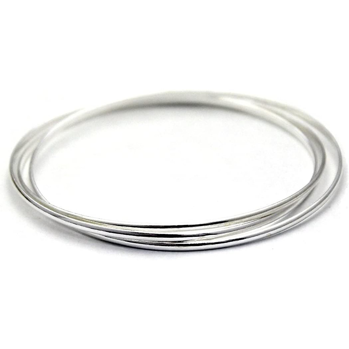 COSUMOSU 3 Piece Bangles Bracelet in Silver
