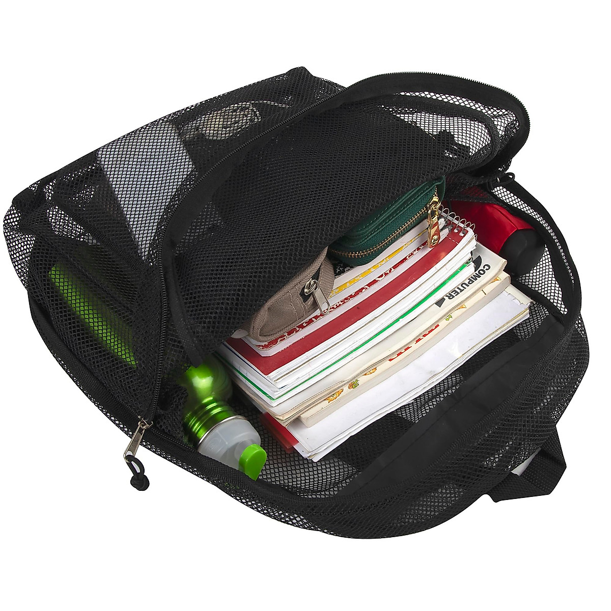 Transparent Mesh Backpacks for School Kids, Beach, Travel - Mesh See Through Backpack with Padded Straps