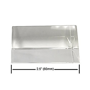 Amlong Crystal 2.5 inch Optical Glass Triangular Prism for Teaching Light Spectrum Physics and Photo Photography Prism, 60mm