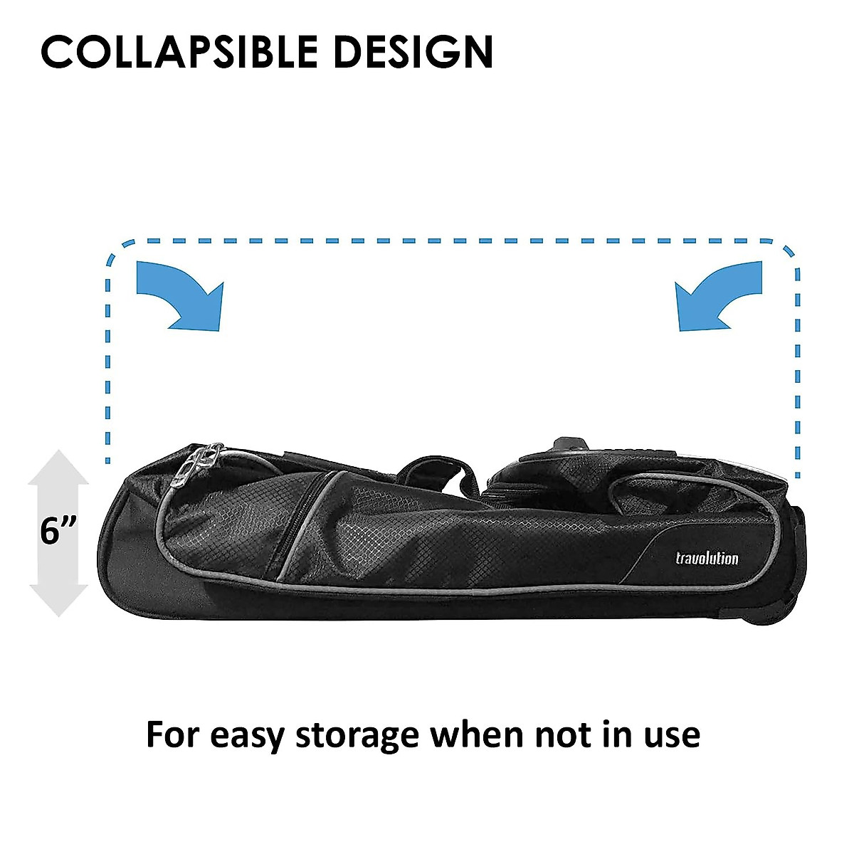 Travolution Dance Bag with Garment Rack, 24 Inch Rolling Duffel With Wheels, Ideal for Competitions & Travel, Easy-assembly Lightweight Aluminum Clothes Rack, Wheeled Upright Luggage, Black/Gray