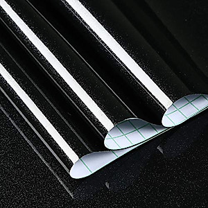 Oxdigi Black Contact Paper Decorative 24 x 196 inches for Cabinets Countertops Kitchen Glossy Glitter Self Adhesive Film Peel and Stick Waterproof Removable Wallpaper