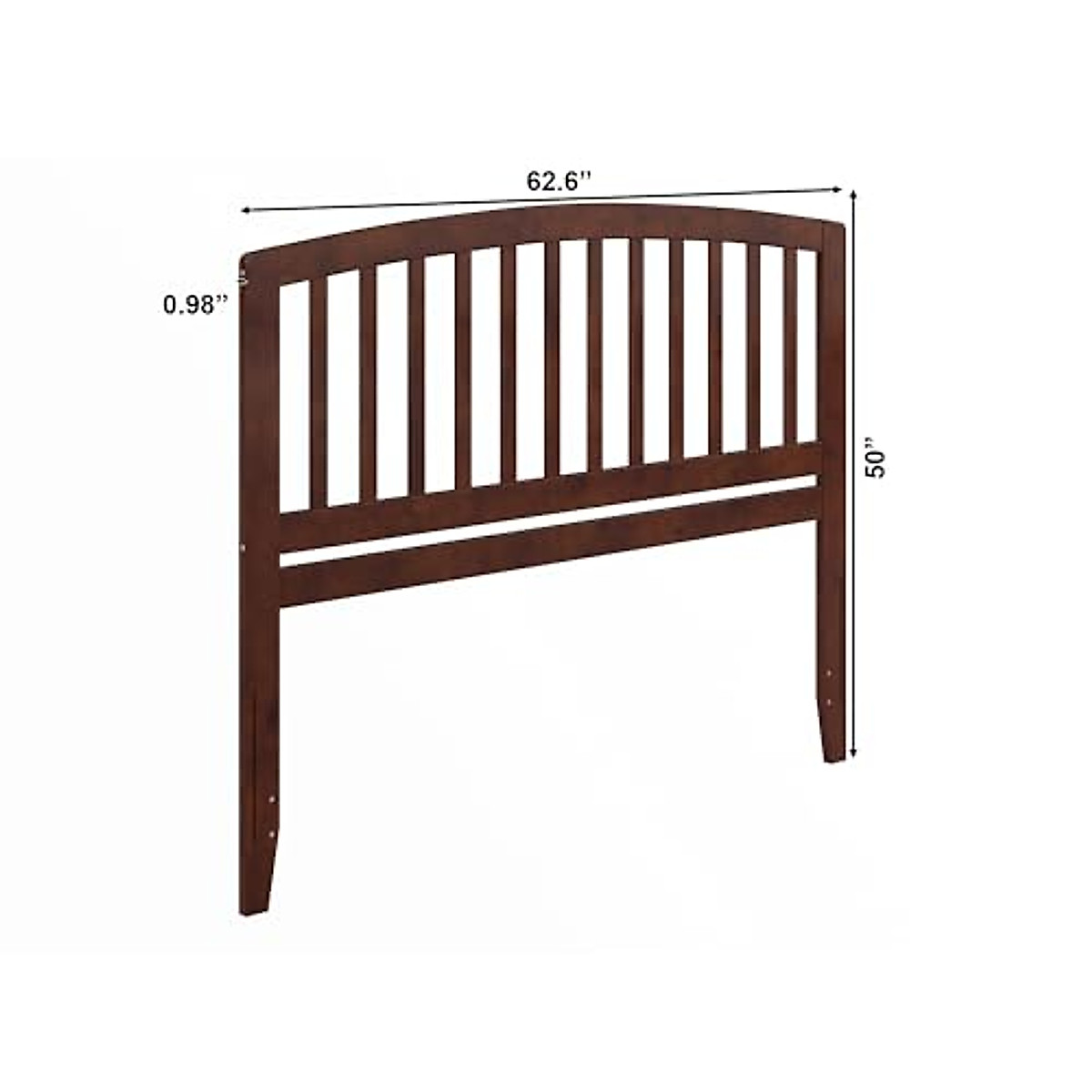 AFI Richmond Queen Size Headboard with Attachable Charger in Walnut