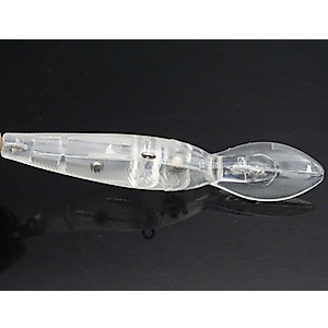 New 10PCS Unpainted Fishing Blanks Crankbait 9.2cm 6.9g topwater Artificial Bait Fishing Lures Blank Minnowbait Hard unpainted Artificial Bait Bodies DIY Fishing Tackle Spoons with Free Eye