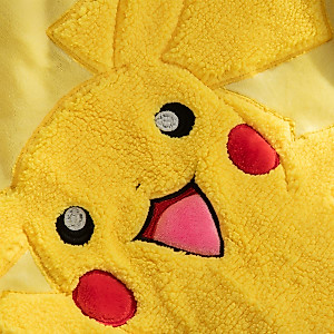 Kids Throw Blnaket 3D Cartoon Embroidery Soft Sherpa Plush Blanket Boys Girls Gifts Yellow