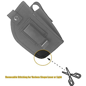 Bursport Concealed Carry Gun Holster with Mag Pouch Fits Handgun with Laser Light Mounted IWB OWB Ambidextrous Use by Convertible Clip