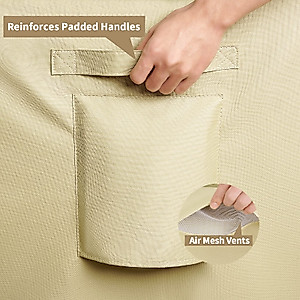 Air Conditioner Covers for Outside Units,Mancro Central Air Conditioner Cover Fits up to 36 x 36 x 39 inches,Durable Water Resistant Heavy Duty Windproof Square AC Covers,Grey