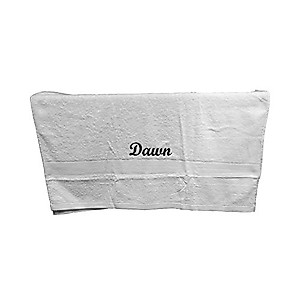 Personalized Cotton Towel for Beach - Free Embroidery Available - White