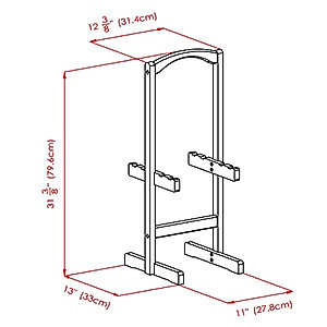 WINSOME Dorian Oversized Snack Table Set, Oyster Gray (Brown Base) (replace color may vary)., 23.62 x 15.75 x 25.51, 5pc