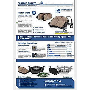 Callahan CRK14033 FRONT 329mm Premium OE 6 Lug [2] Brake Rotors + Ceramic Pads + Clips [fit Ford Expedition Lincoln Navigator]