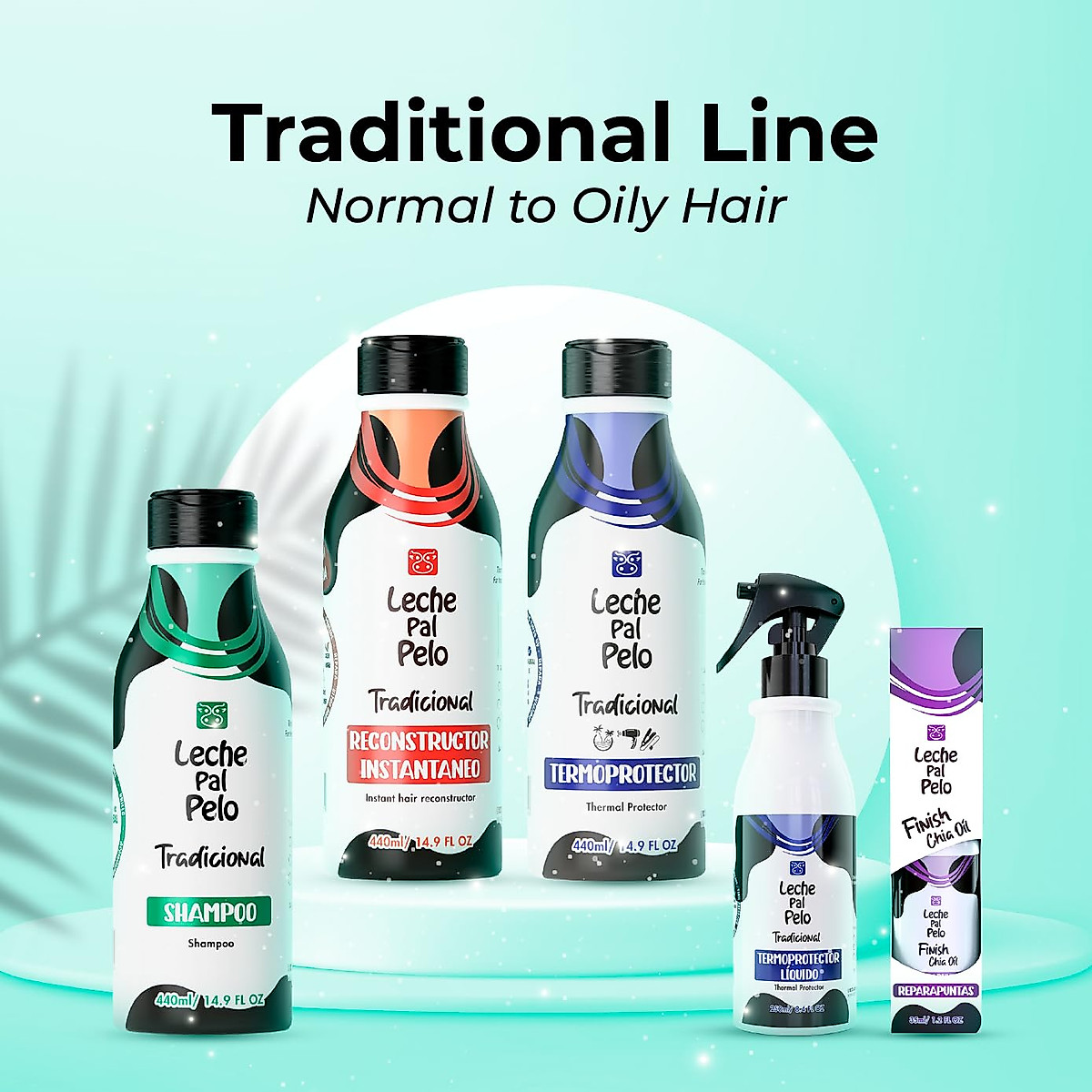 Leche Pal Pelo - Instant Hair Reconstructor Treatment with Soy, Wheat, Aloe and Avocado. Provides Intensive Hydration-14.9 Ounces. Tratamiento Reconstructor Con Soya, Trigo, Aguacate y Aloe